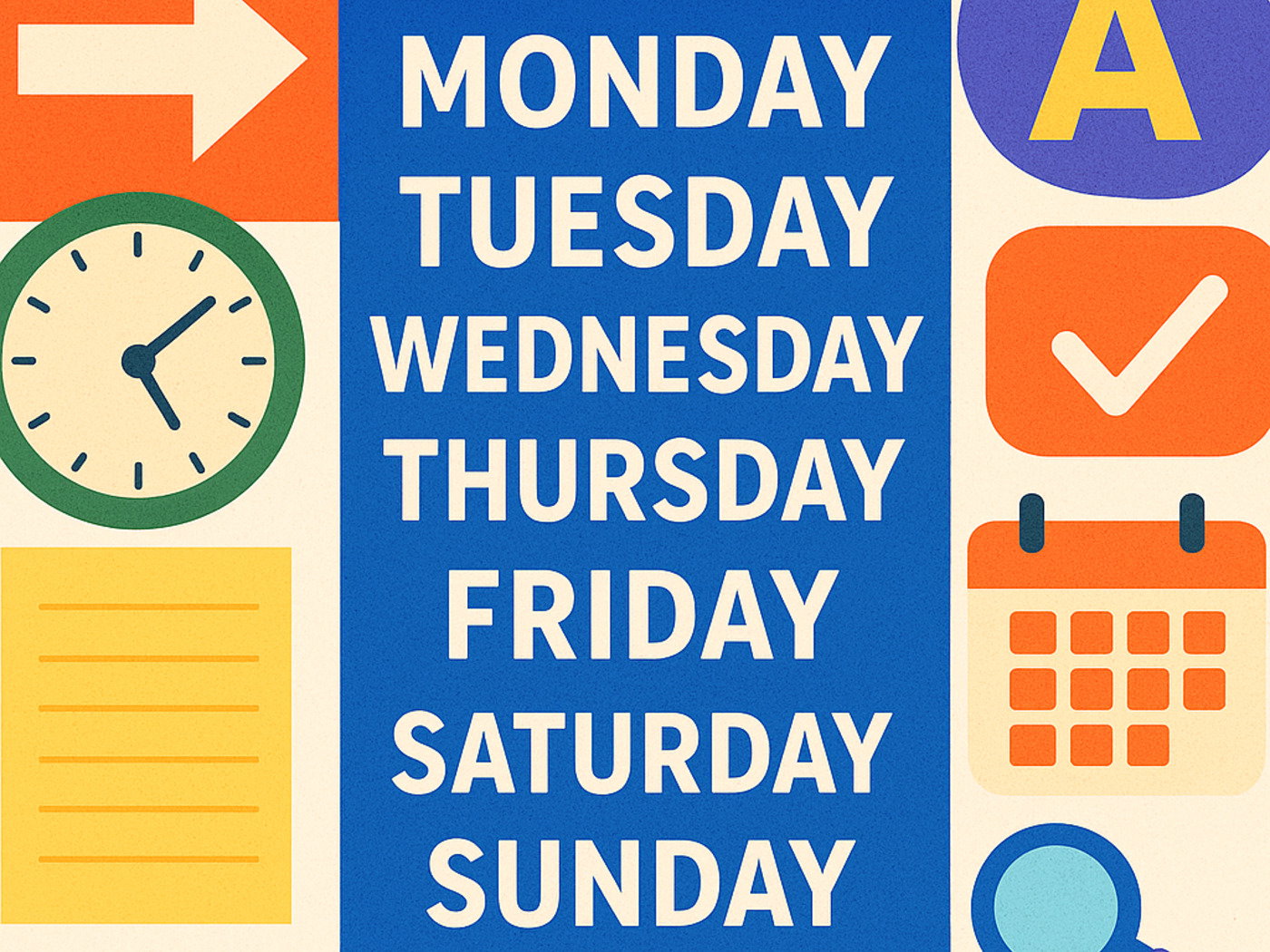 Atividades sobre os dias da semana em inglês (days of the week) para ...