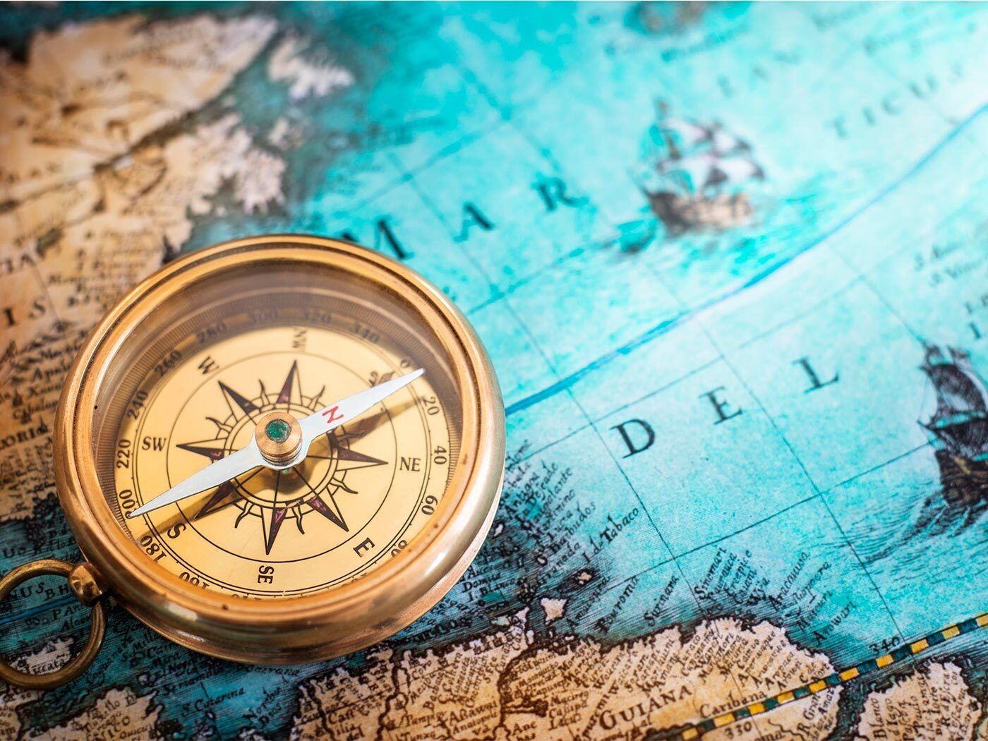 Diagrama De Bussola De Orientacao Navegação Sem Condutor, Mas Segura