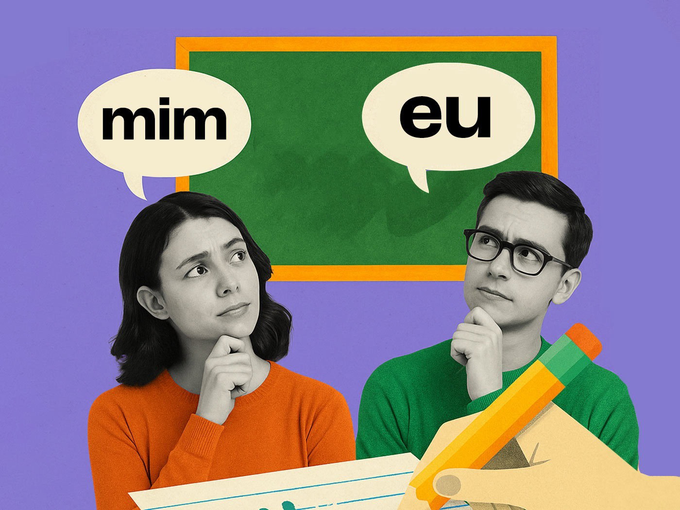 Exercícios sobre o uso dos pronomes mim e eu (com gabarito) - Toda Matéria
