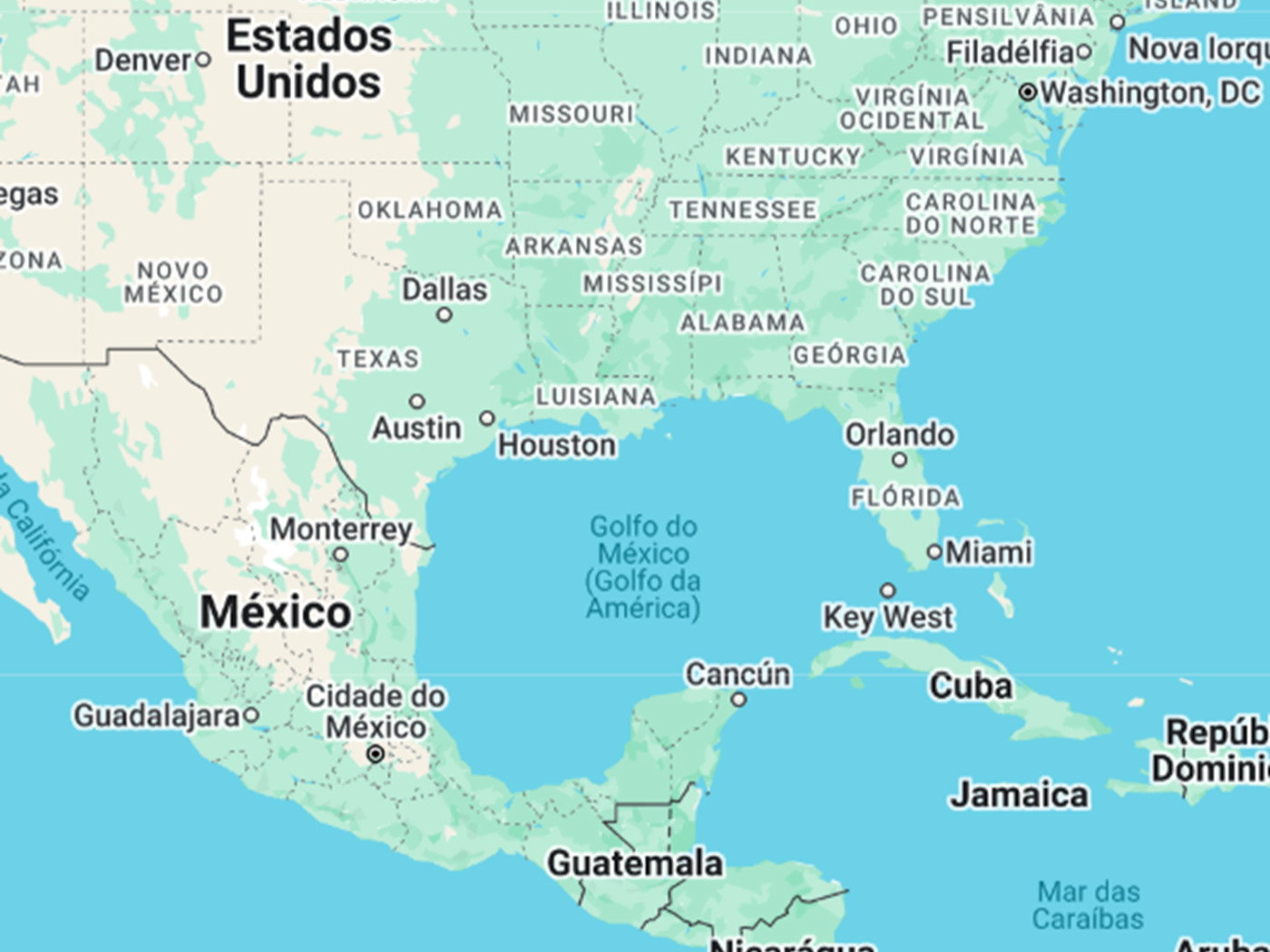 Golfo do México: o que é, onde fica e características - Toda Matéria
