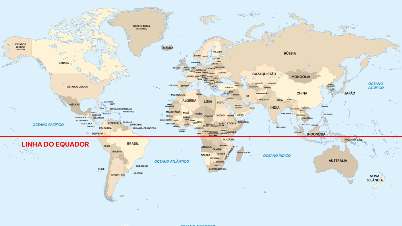 Mapa De Linhas De Longitude Região Amazônica