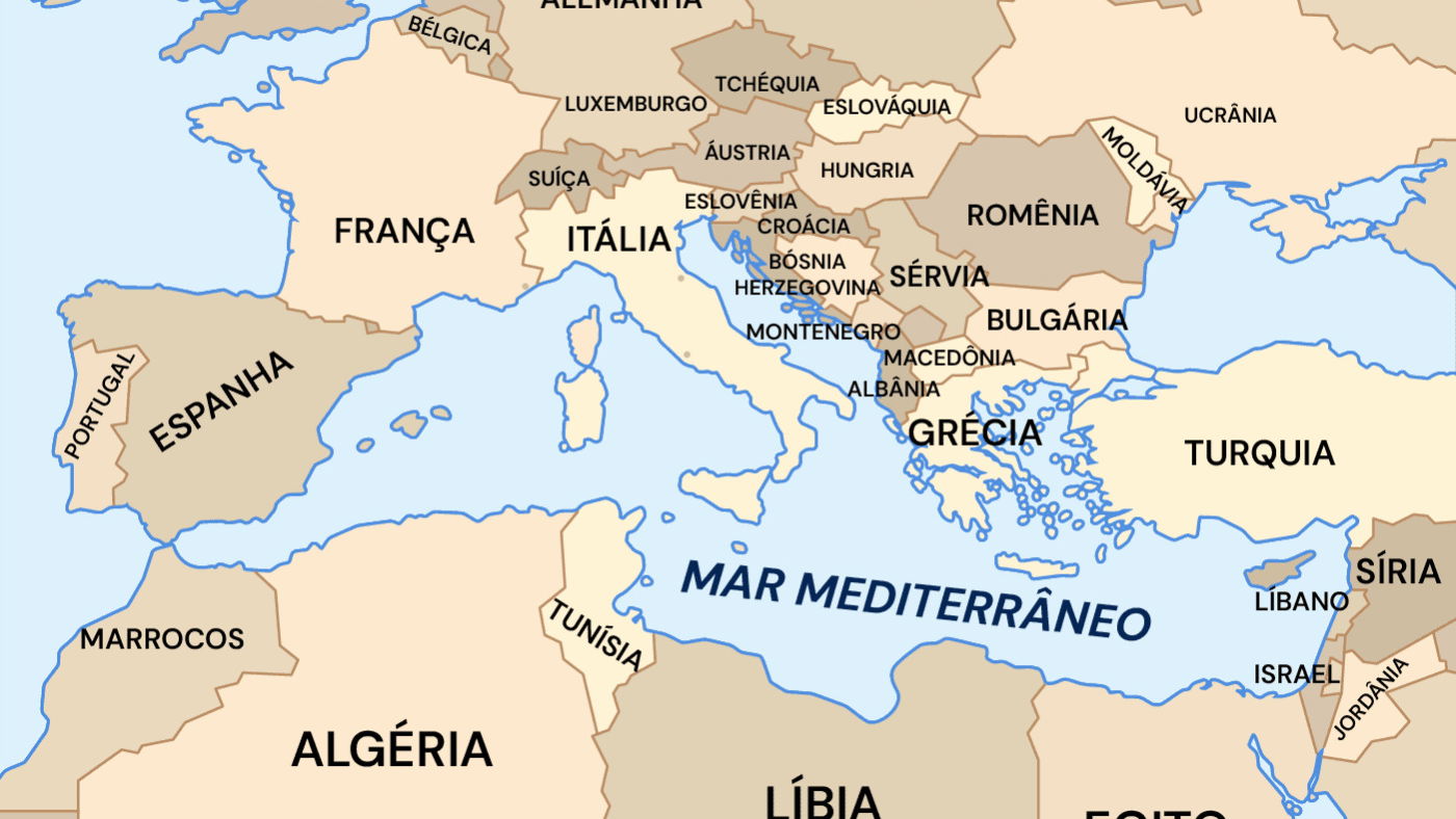 Mapa Do Mar Mediterraneo Oriental Mapa Político Da Região Do Mar
