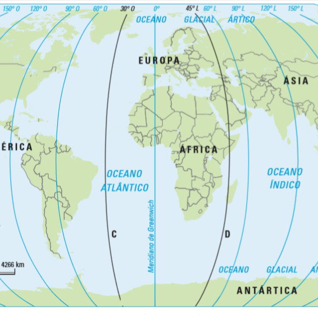 Linha De Data Internacional Em Um Mapa Plano 500x1036