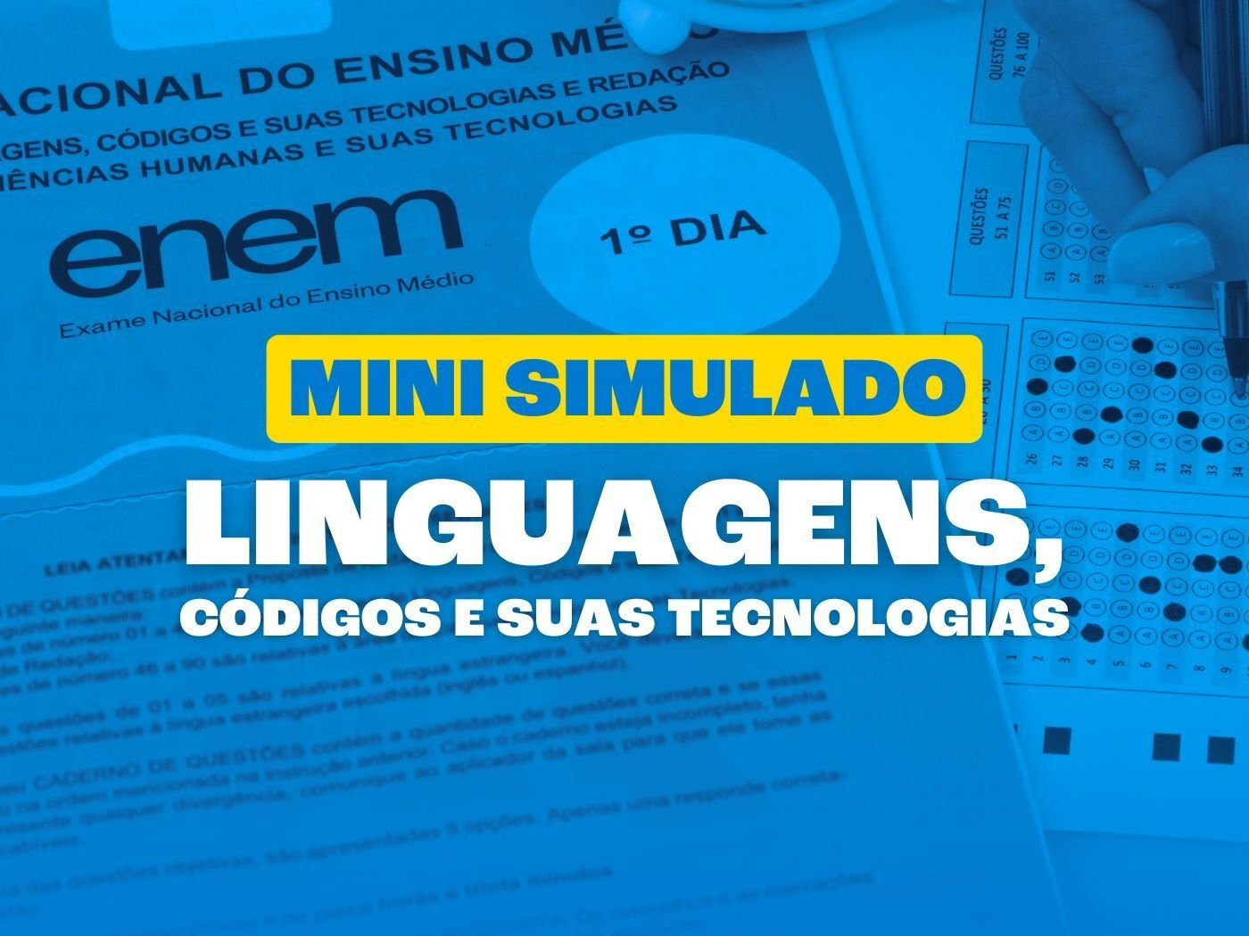 Mini simulado de Linguagens, Códigos e suas tecnologias (Enem 2025) - Toda Matéria