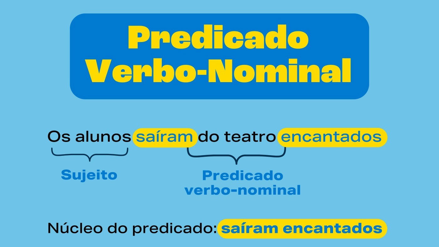 Exemplos De Predicado Verbal Nominal E Verbo Nominal Predicado