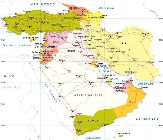Explorando o Oriente Médio: países, características gerais e conflitos ...