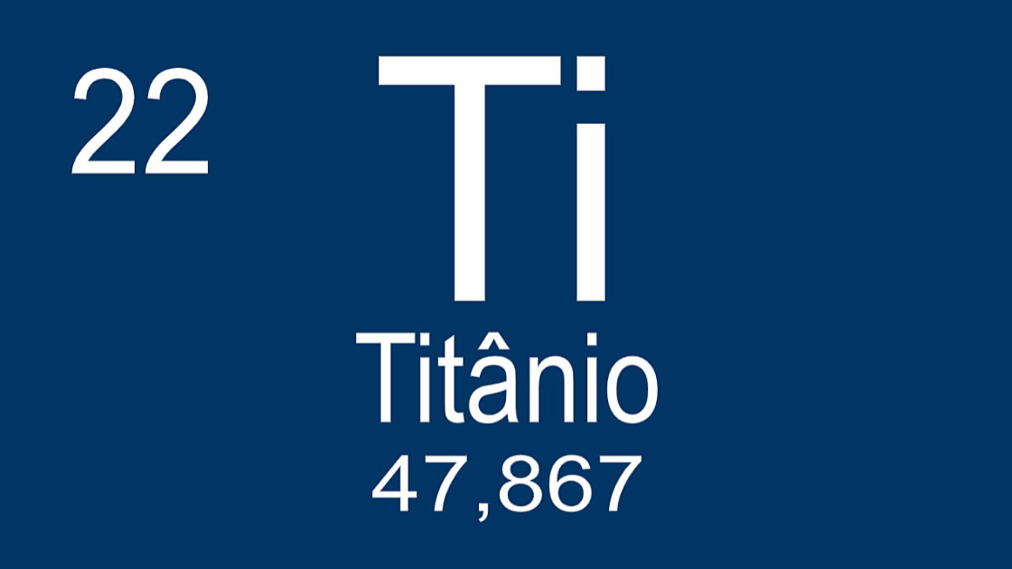 Simbolo Da Tabela Periodica Do Elemento Titanio